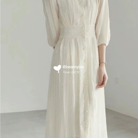 Dresses | New Cream Color Beautiful Elegant Dress | Poshmark